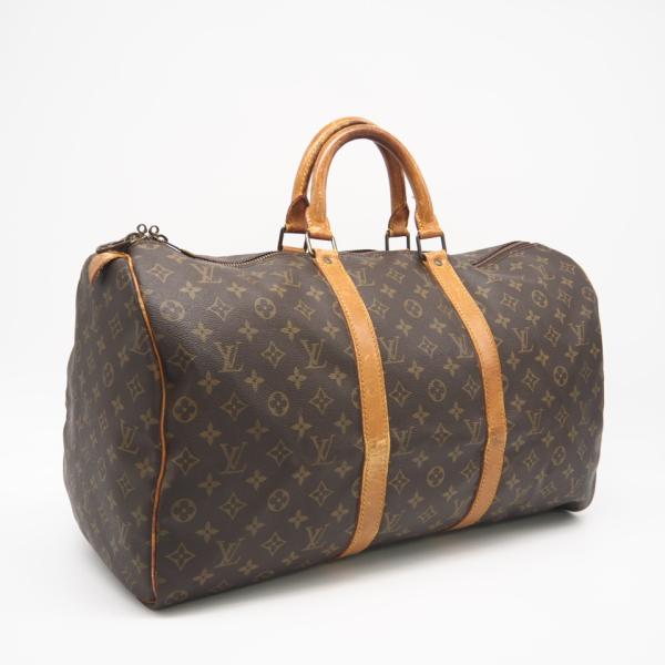 ■ブランド名LOUIS VUITTONルイ・ヴィトン■品名キーポル50■シリアルSD881■型番M41426■カラー系統ブラウン■サイズW約50cm x H約45cm x D約22cmハンドル：約29cm■重さ870g■素材コーティングキャ...