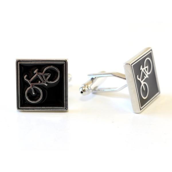 ポイント2倍 ポイント消化スーツを上品に仕立てるアイテムと言えば「カフスボタン」上品さを醸し出す男のカフリンクス 滑らかなフォルムを持つ美しいカフスボタン自転車柄がカフスになっている。自転車好きな人への最適のプレゼント・ギフト。●2pcs●...