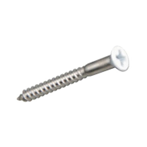 【※ご注文の際には必ず「全ての画像」「説明テキスト」「商品名(特にサイズ)」の確認をお願い致します。】SPG製棚柱設置用のビス。ビスの頭が白色に塗装されていますので、「ホワイトセット」にご使用いただけます。この製品はセット単位での販売となります。