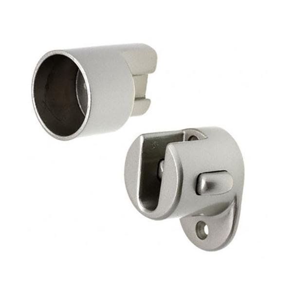 【※ご注文の際には必ず「全ての画像」「説明テキスト」「商品名(特にサイズ)」の確認をお願い致します。】室内手すりをドア部分にも取り付ける場合、部屋の出入りができるようドア部の手すりを脱着式にするブラケットです。シロクマ製。本体ブラケットと脱...