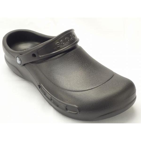 商品名 クロックス ビストロ [キッチンシューズ] 10075-001 BLカラー ブラック甲材 ＰＵ樹脂（ウレタン）底材 靴幅 表示なし　少し幅広の造りサイズ us 12 (30cm)商品説明 調理場やお仕事での作業履きにおすすめのモデル...