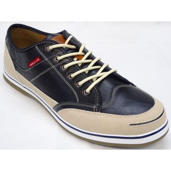 商品名 AMBLE LIFE アンブルライフ  AL200 BLカラー ブラック甲材 合成革底材 合成底靴幅 表示なし　「３Ｅ」位です　サイズ 28cm(us11.5)商品説明 奈良の靴会社が手掛けるブランド アンブルライフ。カジュアルスタ...