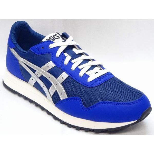 商品名 アシックス TIGER RUNNER 2 1203A612-400カラー ブルー/シルバー甲材 合成繊維＊合成革底材 ゴム底靴幅 表示なし　海外の標準的幅です。表示なし　サイズ us 13 (31cm)商品説明 ※サイズ表記について...