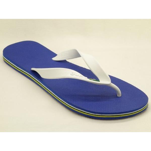 商品名 デュペ dupe BRASILカラー ブルー/ホワイト甲材 合成ゴム底材 合成ゴム靴幅 表示なし　少し幅が狭い造りサイズ eu 46 (30.2)商品説明 1969年創業のブラジルのサンダルブランド。商品名の通りブラジルの国旗とカラ...