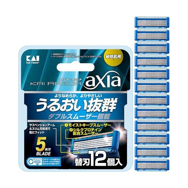 【うるおい抜群なダブルスムーザー搭載】上下のダブルスムーザーにより抜群の潤いを実現。よりなめらか、よりやさしい5枚刃システムレザー【シルクプロテイン配合スムーザー】刃の上部には、保湿効果の高いシルクプロテイン配合スムーザーを搭載【モイストキ...
