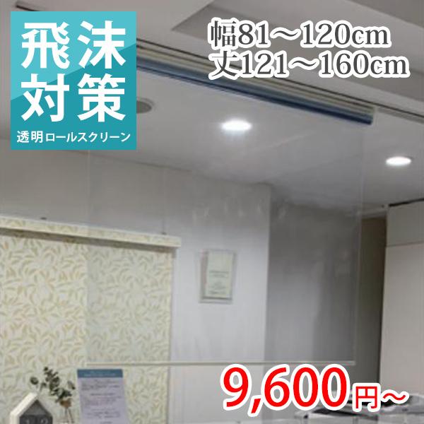 ロールスクリーン ロールカーテン　オーダー　透明 塩化ビニール■サイズ巾：81cm〜120cmで指定できます■サイズ丈 ：121cm〜160cmで指定できます【用途】日除け 目隠し 省エネ 装飾 インテリア 模様替え 癒し空間作り 演出作り...