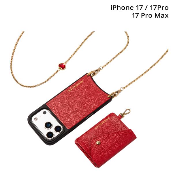 【セレブ愛用者急上昇中のiPhone専用アクセサリーブランド BANDOLIER】鮮やかなレッドレザーが目を引く、機能性に優れたマグネット式ウォレット付きケース。安全性の高い留め具により、大切なカード類もしっかりと保持します。ワイヤレス充電...