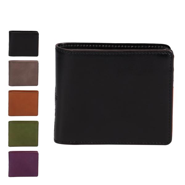 【オシャレな大人達のアンテナを反応させるちょっとスパイスの効いたブランド la GALLERIA】ラ ガレリアの二つ折り財布「エンブレーマ」は、スタイリッシュなデザインと機能性を兼ね備えた一品です。本革と牛革を使用し、軽量で持ち運びやすいの...