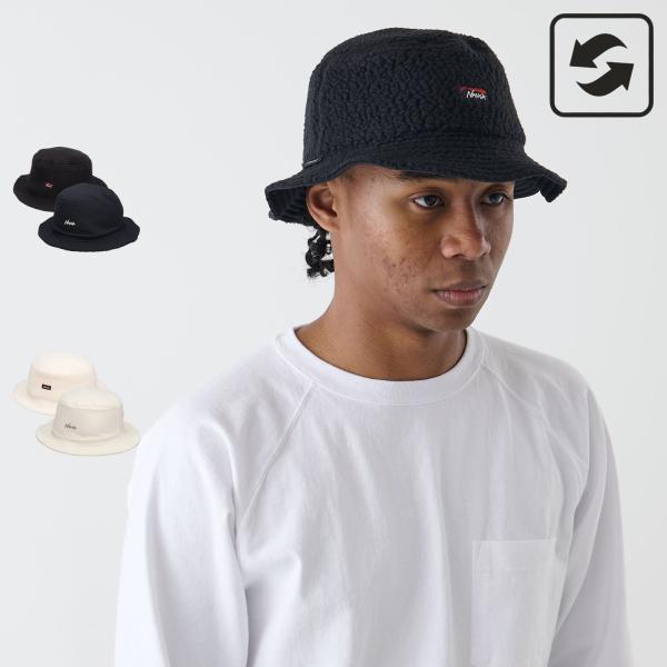 【安心で品質の良い羽毛に拘ったダウンシュラフブランド NANGA】アメリカのポーラテック社のフリース素材「ThermalPro」シリーズのボアと撥水性のあるナイロンタッサー素材を使用したリバーシブルハット。秋冬らしい起毛感のボアフリースと、...