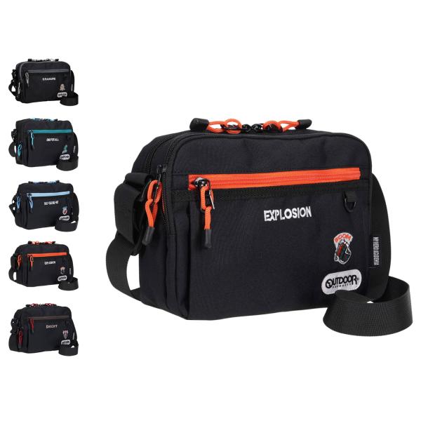 【「お客様の要望を優先に」がブランドのコンセプトのアウトドアブランド OUTDOOR PRODUCTS】キャラクターのモチーフや「個性」を刺繍したショルダーバッグ。キャラクターをイメージしたカラーのラインがアクセントになっています。コンパク...