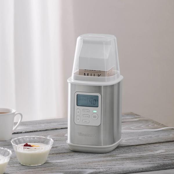 ビタントニオのじっくりおいしい低温調理までかんたんに作れる「ヨーグルトメーカ」です。牛乳パック(500ml、1000ml)、豆乳パック(1000ml)でそのままヨーグルトが作れるので衛生的でより気軽に続けられます。人気メニュー4種がAUTO...