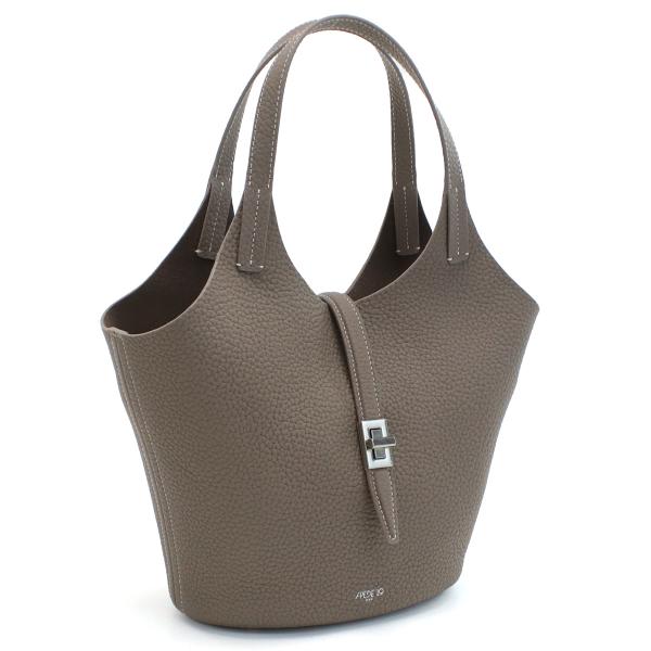 品番：SMALL GARDEN BAG素材：GENUINE COW LEA(TOGO)カラー：STONE GRAYグレー金具色：シルバーサイズ：W約20.5cm x H約21cm x D約13cm ハンドル：約36cm ハンドル高さ：約17...