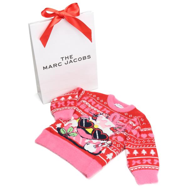 マーク・ジェイコブスのベビー−セーター，ニットです  素材：アクリル52% ポリエステル29% ナイロン19% カラー：97E RED ピンク系 レッド系  サイズ： 表記サイズ | 日本サイズ | 肩幅 | 身幅 | 着丈 | 袖丈 #2...