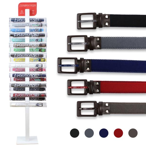 ステファノコルシーニのメンズベルトです  素材：WOOL  バックル：プレックスメタクリレート（合成樹脂）  本体：ウール100% カラー：  NERO  TORTORA  GRIGIO  BLUETTE  ROSSO  サイズ： バックル...