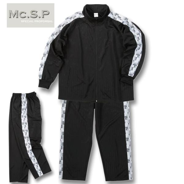 Mc.S.Pのハーフトーンドット切替ジャージセットです。普段着からスポーツ、リラックスタイムまで、幅広いシーンで活躍する上下セットのジャージです。トップスサイズ　バスト　総丈　裾周り　裄丈　袖口 cm3L　136　78　132　94　224...