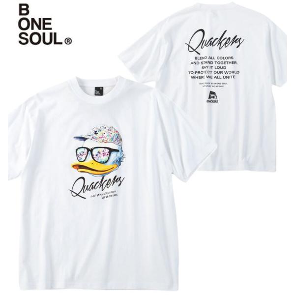 b-one-soulのDUCK DUDEフェイスクワック半袖Tシャツです。キャラクターのフェイスを大胆にクローズアップした、親しみやすくキャッチーなデザイン。ほどよい抜け感とストリート感がミックスされ、着るだけで気分も明るくなる一枚。サイズ...