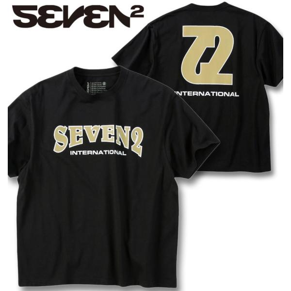 SEVEN2の天竺半袖Tシャツです。サイズ　バスト　総丈　裾周り　肩幅　袖丈　アームホール　袖口 cm3L　130　78　130　58　24　60　424L　140　80　140　60　25　64　445L　150　82　150　62　26...