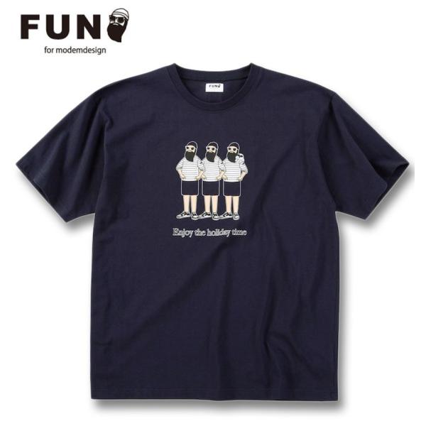 FUN for modemdesignのENJOY THE HOLIDAY半袖Tシャツです。サイズ　バスト　総丈　裾周り　肩幅　袖丈　アームホール　袖口 cm3L　130　78　130　58　24　60　424L　140　80　140　60...