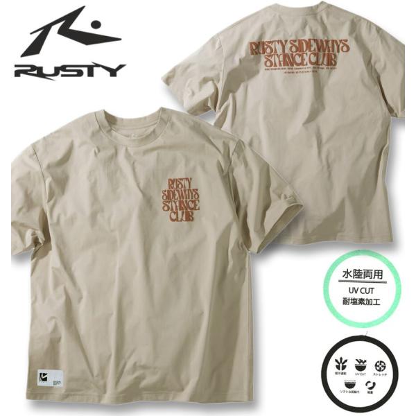 RUSTYのPEARTEX吸汗速乾UV半袖Tシャツです。耐塩素加工をした素材で作られており、マリンスポーツや海水浴での使用はもちろん、普段着としても着用可能です。【PEARTEX】特殊な捲縮糸を使うことでポリウレタンを使用せずストレッチ性を...