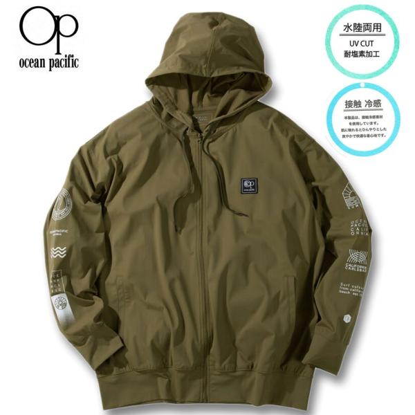 OCEAN PACIFICの接触冷感ストレッチUV長袖フルジップパーカーです。両袖にブランドを象徴するプリントを施した、シンプルながら存在感のあるデザイン。コーディネートに馴染みやすく、幅広いスタイリングに取り入れやすい一着です。■素材・機...
