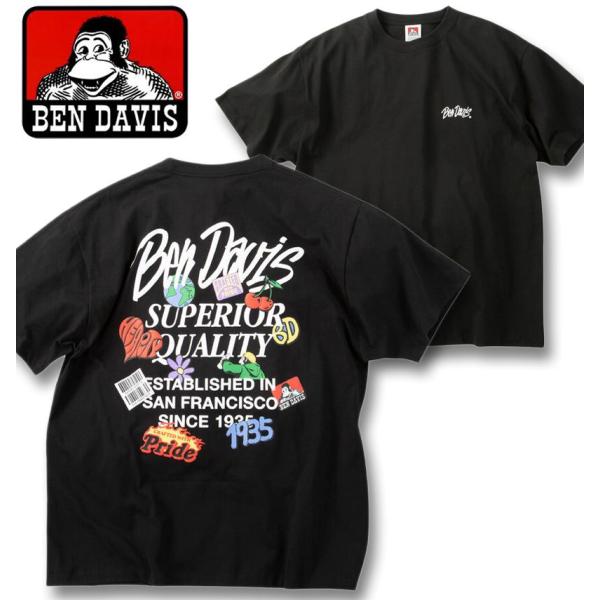 BEN DAVISのグレイトフル半袖Tシャツです。滑らかなプリントと、ぷっくりとした発泡プリントを組み合わせたデザインが魅力。バックにはハッピーな雰囲気のグラフィックをあしらい、遊び心のある一枚に仕上がっています。サイズ　バスト　総丈　裾周...