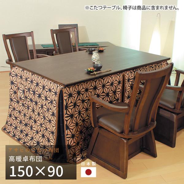 ※北海道・東北・沖縄・離島につきましては追加送料がかかる場合があります。その際は決済後であっても、改めて追加送料のご連絡・請求をいたします。予めご了承ください。サイズ 高暖卓150×90cm用組成 表生地：綿100％、裏生地：ポリエステル1...