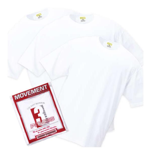 クルーTシャツ3枚パックです。綿 100%サイズ　バスト　総丈　裾周り　肩幅　袖丈　アームホール　袖口3L　130　83　130　60　26　60　424L　140　85　140　62　27　64　445L　150　87　150　64　28...