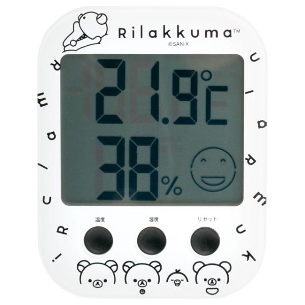 ★メール便不可商品★※メール便を選択された場合は宅配便に変更（送料も変更）して発送します(C)san-xリラックマ「BASIC RILAKKUMA MONOCHROME」サンエックスの大人気キャラクター「リラックマ」の温湿度計です☆温度と湿...