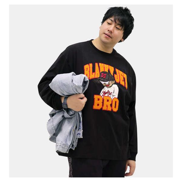 【Blanky Jet天竺長袖Tシャツ】長袖Tシャツです。カラー:ブラック素材:綿 100%サイズ　バスト　総丈　裾周り　肩幅　袖丈　アームホール　袖口3L　130　78　130　58　61　60　224L　140　80　140　60　62...
