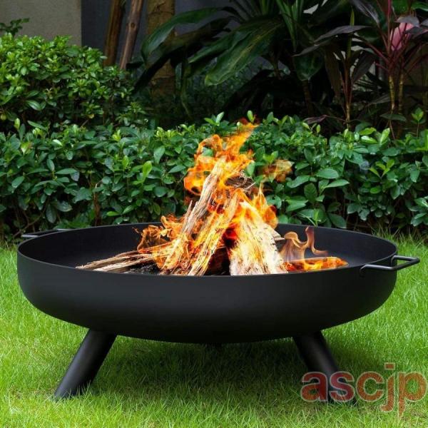 頑丈で錆びにくい：金属製のファイヤーピットは耐久性のある厚い鋼でできており、厚さは2.28mmです。ファイヤーボウルは耐熱性と防錆性のために黒色の高温塗料で仕上げられており、あらゆる天候タイプで長持ちする品質と機能を保証します。セットアップ...