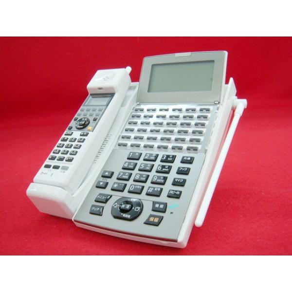 【こちらの商品は＜ 中古美品 ＞です】　無線タイプの受話器なので席から少し離れて電話ができます　スター配線用　充電池【中古良品】　示名条【未記入】