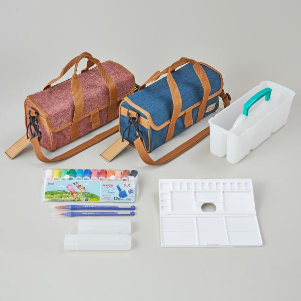 ぺんてる スケッチセット エブリアート 水彩 絵の具 画材 セット 軽量 コンパクト 洗濯可 洗える ペンテル pentel お絵描き スケッチ ステーショナリー 小学校 小学生 授業で使える ギフト プレゼント 新学期 送料無料