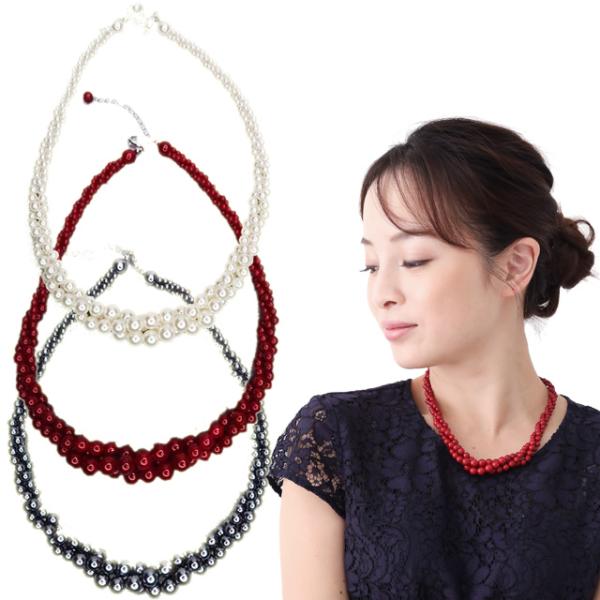 ◆サイズ　　モチーフの長さ：４２cm　全　長　　　：４４〜４９cm◆重　　さ　　：２７ｇ◇フックで長さの調整ができます。◇チェーンの先にもパールが付いています。◇清楚でラグジュアリー、フォーマルな装いにも。★☆　送料無料。メール便でお届けし...