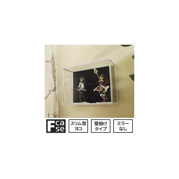 ディスプレイケース ディスプレイ 棚 壁掛け フィギュアケース Fケース 横型 背面ブラックスチール コレクションケース アクリル 人形ケース プラスチック スリム 薄型 横長 ひな壇 激安 安い アクリルケース 壁掛けタイプ おしゃれ 透...