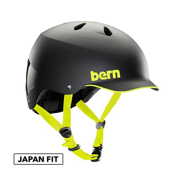 bern バーン WATTS ワッツ ヘルメット BEBM25 Matte Black/Lime (JAPAN FIT)圧倒的な人気を誇るツバ付きフォルムの定番ヘルメット