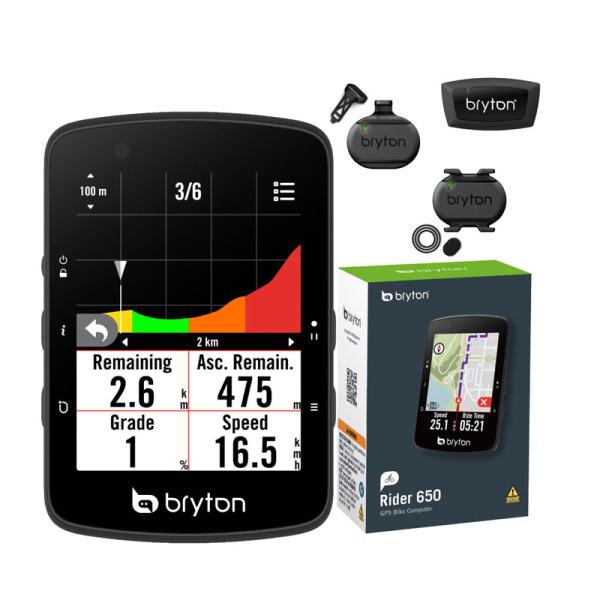 bryton ブライトン Rider 650T ライダー650T ケイデンス/スピード/心拍センサー付 GPSサイクルコンピューターbryton ブライトン