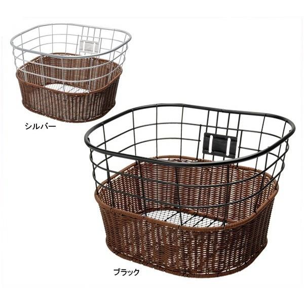 雨に濡れても大丈夫な籐風ビニールを編み込んだスチール製の大型フロントバスケット。■スチール + ビニール■前後幅 A : 330mm、横幅 A : 390mm 前後幅B : 270mm、横幅B : 325mm 高さ : 255mm■1.4k...
