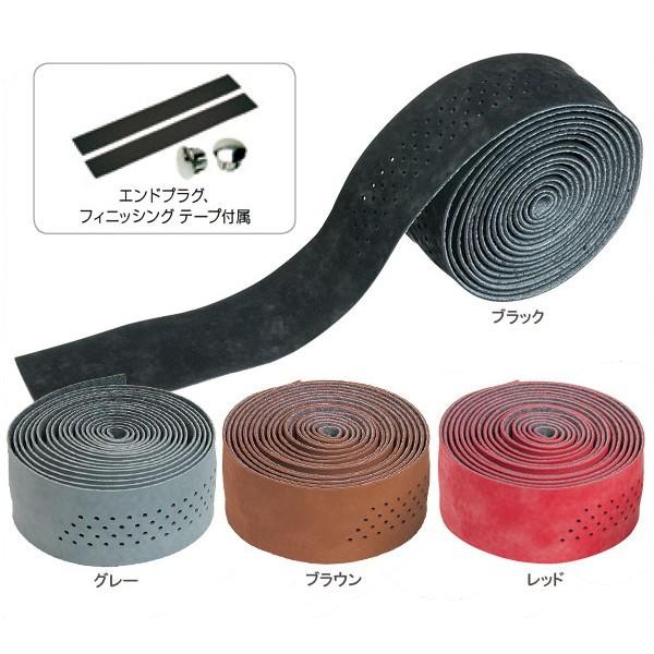 スウェードのような質感の薄手・軽量バーテープ。■PU■ディンプル パターン■幅30mm x 長さ2,000mm (2ロール)