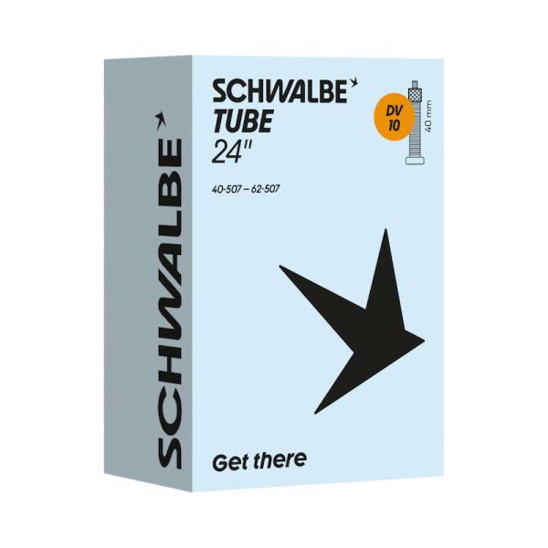 SCHWALBE シュワルベ チューブ DV10 24x1.50-2.25 (40/47/50/54/57-507) 英式40mmシュワルベ ブチルチューブ