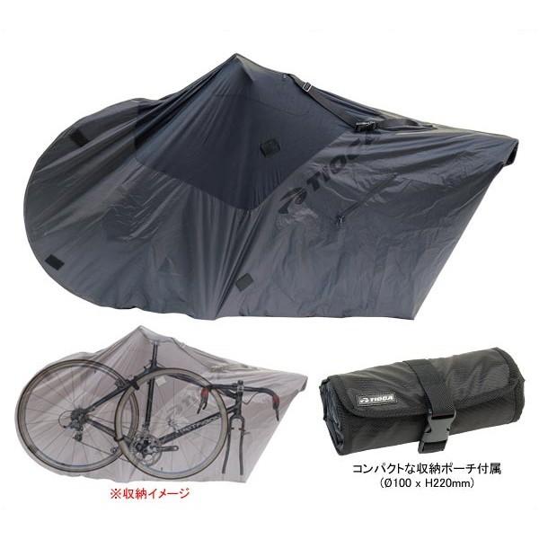 サドル収納部に伸縮性の高い40 デニール ストレッチナイロン素材を使用しているので、自転車全体を覆うことができる「フレックス コクーン」。自転車を輪行袋に入れたまま施錠できるようサイドファスナーを設け、実用性を高めています。■サイドファスナ...
