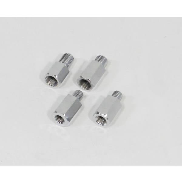 ミラーの高さを調整する為のアダプターです。当社商品 WS-04G WS-11G を取り付ける際、ミラーのネジがハンドルカウルより５mm以上低い場合及びＦブレーキのサブタンクがミラー基部より約１cm以上高い場合は、こちらのミラーアダプターが必...