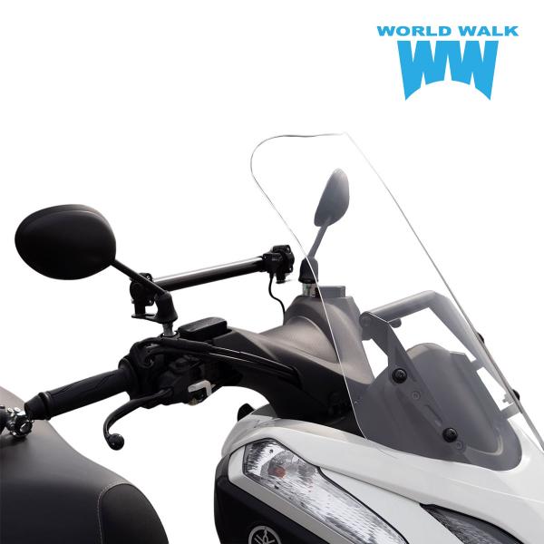適合車種：トリシティ125/155ワールドウォークは視認性の良い場所にスマートフォンをマウントする為のバーをリリースしています。大変ご好評頂いていますが、イベントなどでお客様のバイクを拝見すると複数のガジェット(便利な小物)をハンドル周りに...