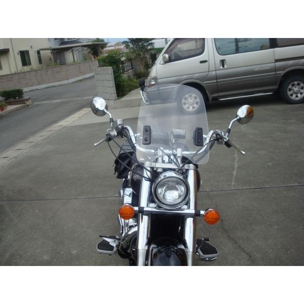 汎用 バイク用 風防 メーターバイザーウインドシールド シールドスクリーン ウインドプロテクター 外装 カスタム パーツ  World Walk ワールドウォーク あすつく HONDA Shadow 750■商品名　汎用大型ウインドスクリー...