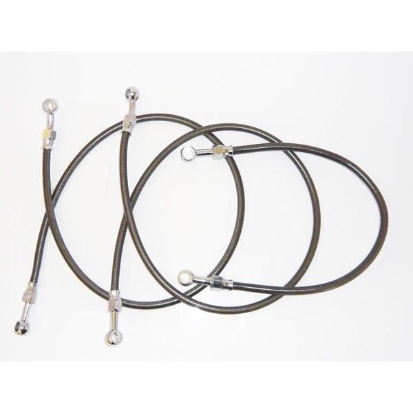 コントローラブルな最高のブレーキタッチをお約束するブレーキホース安心の全品リーク検査済です（１本１本検査しています）エアー抜き作業に自信の無い方は必見です。エアー抜きマニュアル付き追跡可能メール　ゆうパケットなら日本全国　送料無料でお届けし...