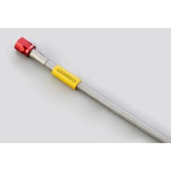 メッシュ ブレーキホース ホース全長 1935mm ユニバーサルホース クリア アルミ ビルドアライン グッドリッジ A31895