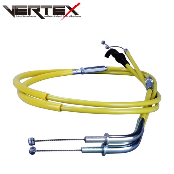 CB1300SF (03-10/SC54) アクセルワイヤー スロットルワイヤー 10cmロング カラーワイヤー イエロー