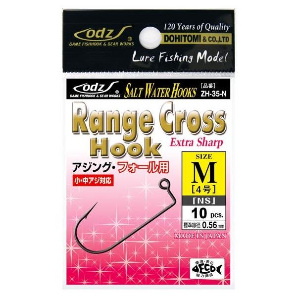 土肥富 ZH-35 ODZ ZH-35N レンジクロスフック NS M 4 10ケ入 M(4号) オッズ 釣り具 アジング フォール用 ルアーフック あじ 鯵
