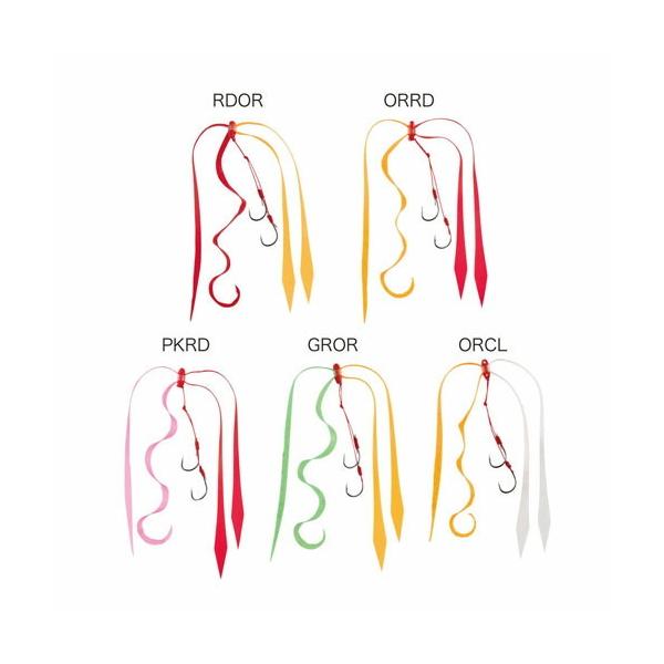 クロスファクター CLA038-RDOR ブレイズスリムカーリーユニット レッドオレンジ 2本入 タイラバ 遊動式 仕掛け パーツ 海釣り 釣具 浜田商会