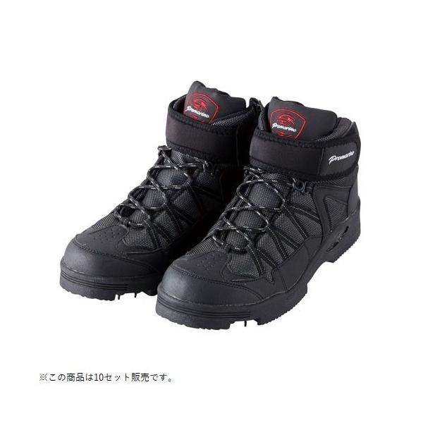 ・磯場で活躍するスパイク底を採用したハイカットスパイクモデルです。仕様：・規格：10アソート・カラー：ブラック・目安サイズ：M2/L4/LL3/3L1アソートセット内容：・Mサイズ×2・Lサイズ×4・LLサイズ×3・3Lサイズ×1注意事項：...