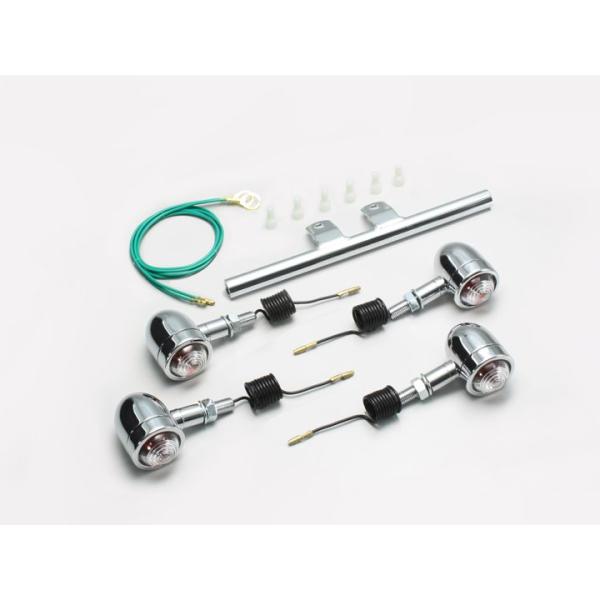 ハリケーン HA5421C-01 ミニブレットウインカーキット クリアレンズ 12V10W×4個 ジョーカー50/90